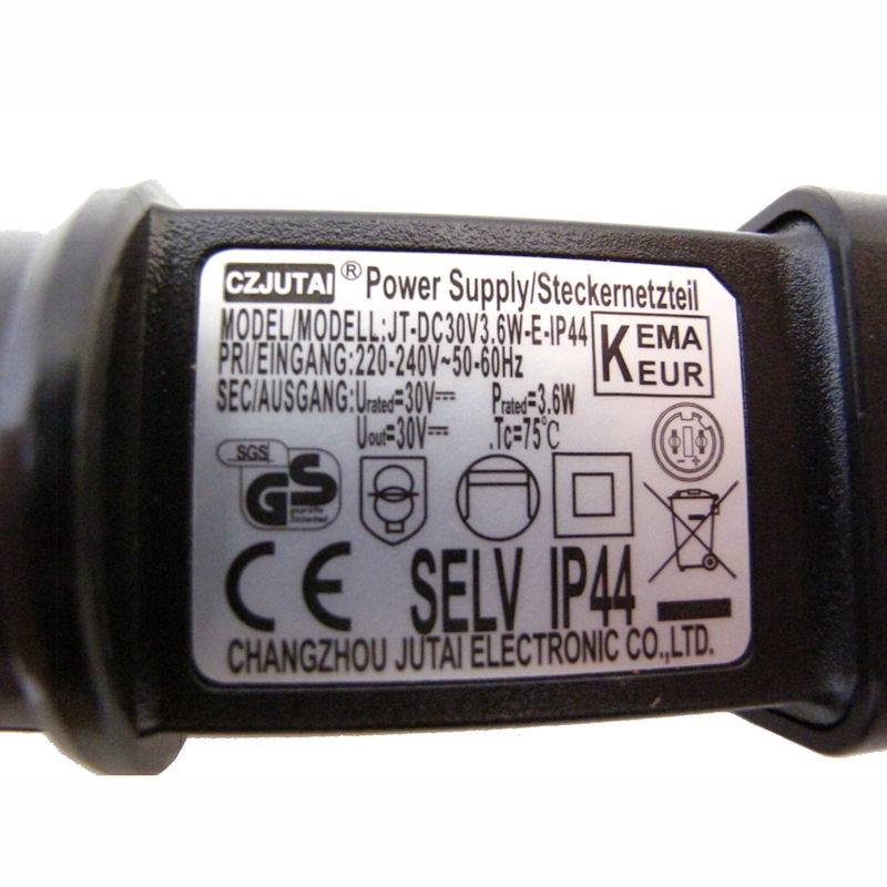 Steckernetzteil JT-DC30V 3,6W - E - IP 44 Netzteil Steckernetzteil JT-DC30V 3,6W - E - IP 44 Netzteil