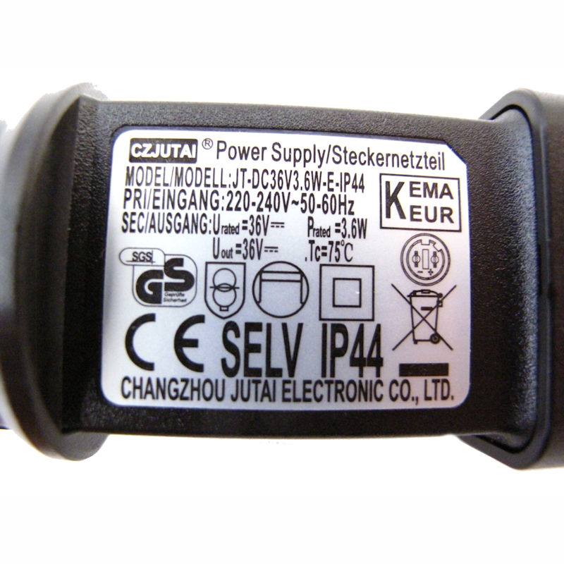 Steckernetzteil JT-DC36V 3,6W - E - IP 44 Netzteil Steckernetzteil JT-DC36V 3,6W - E - IP 44 Netzteil